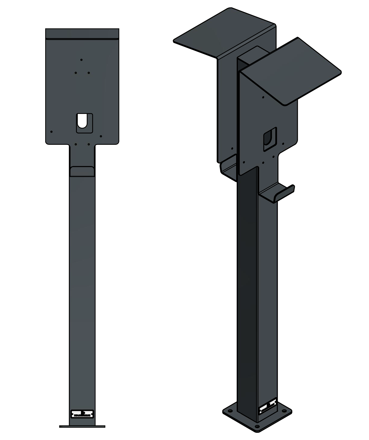 Colonne de charge double "DUO" spéciale pour ABL EMH1 Wallbox - Stèle